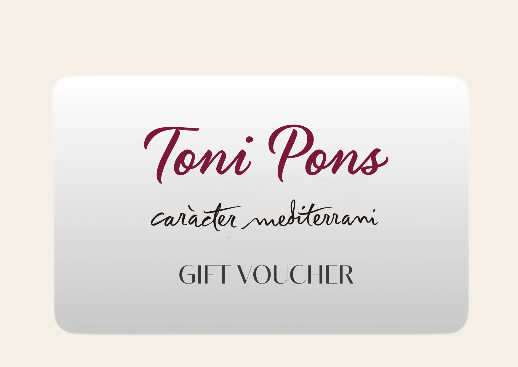TONI PONS GIFT CARD – Toni Pons